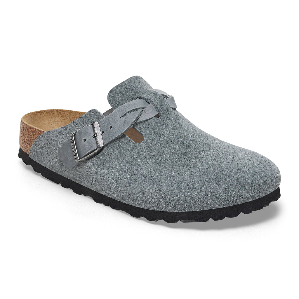 Birkenstock Boston Braid basalt gray suede