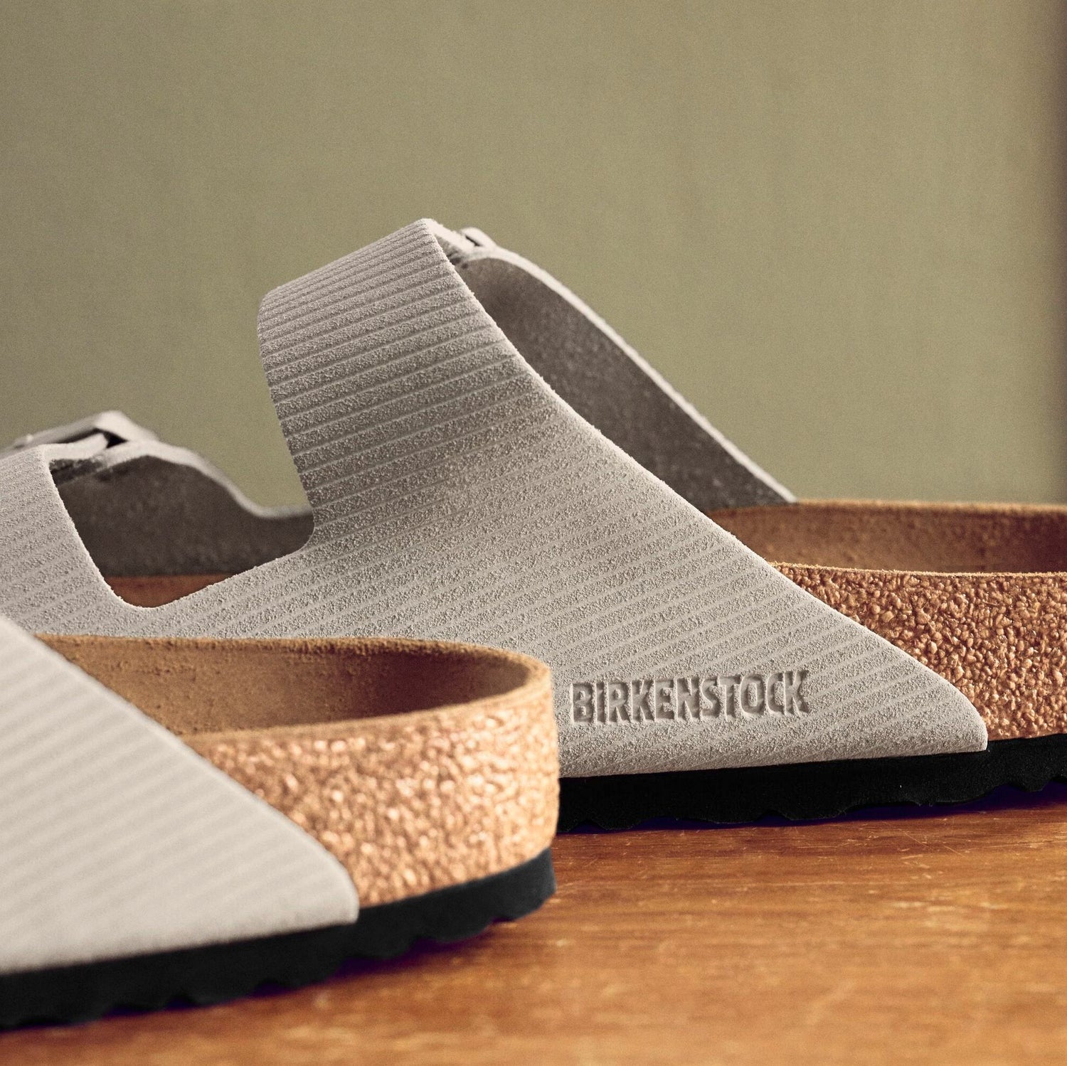 Birkenstock Arizona corduroy stone coin suede