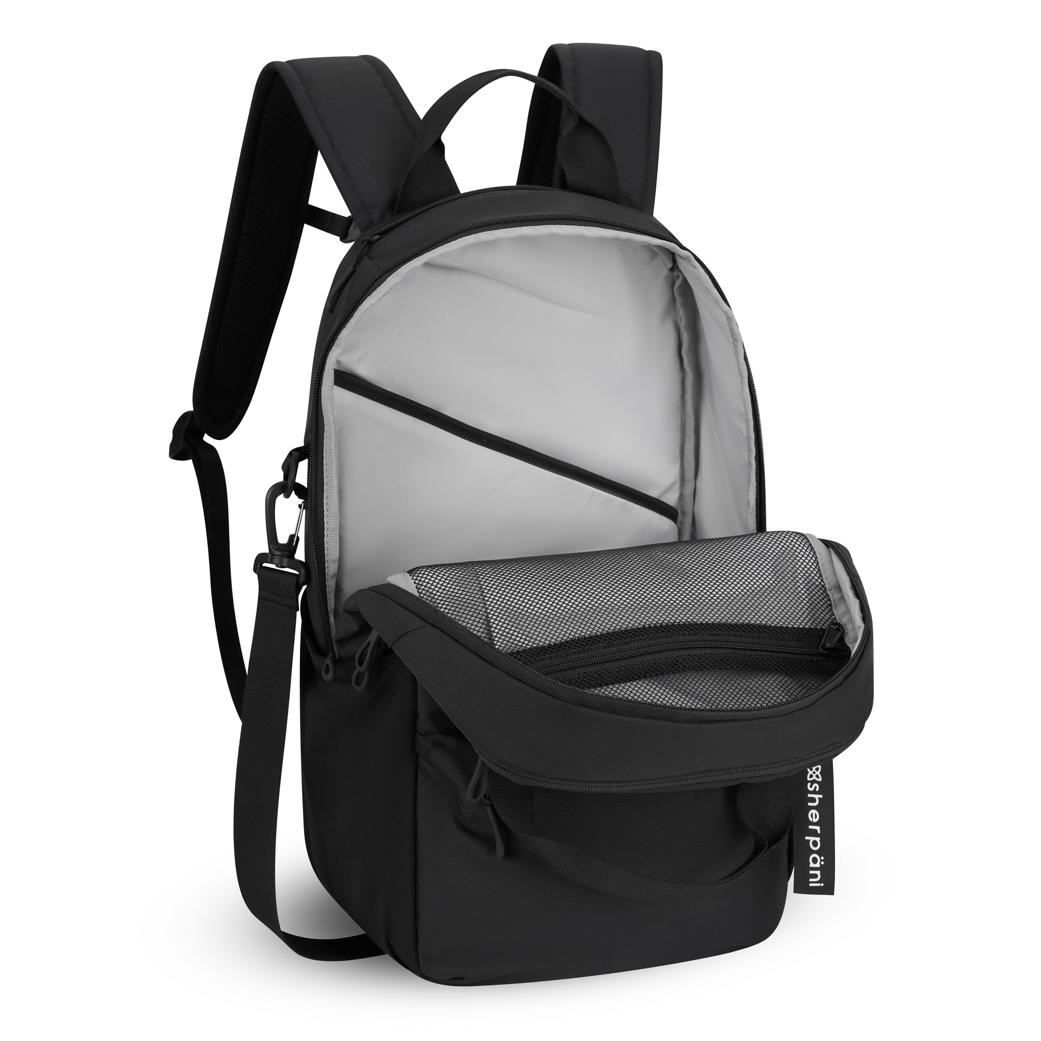 Sherpani Camden Convertible Backpack raven