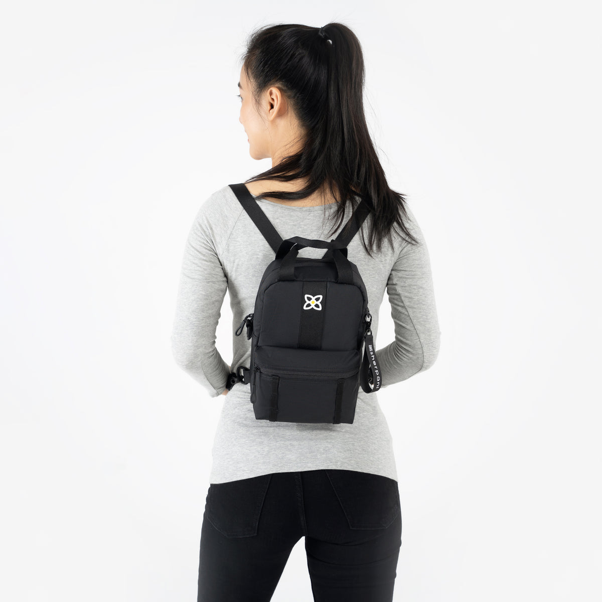 Sherpani Logan Mini Backpack/ Crossbody raven