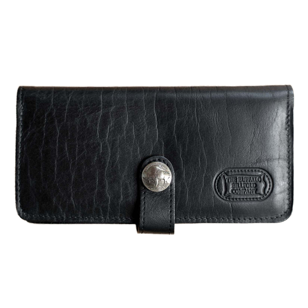 Buffalo Billfold Company Women's Dakota Slim Wallet black leather