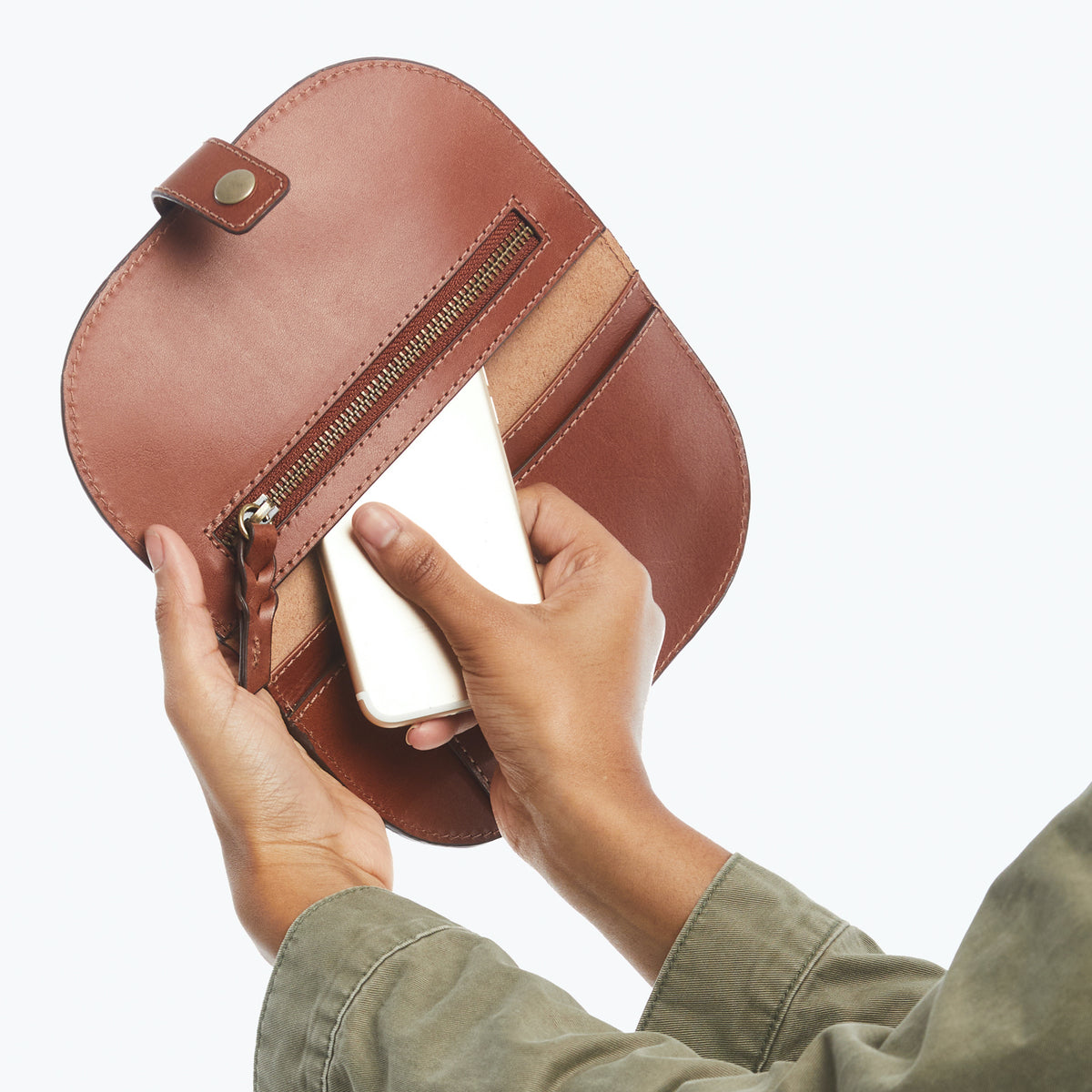 Able Marisol Wallet whiskey leather