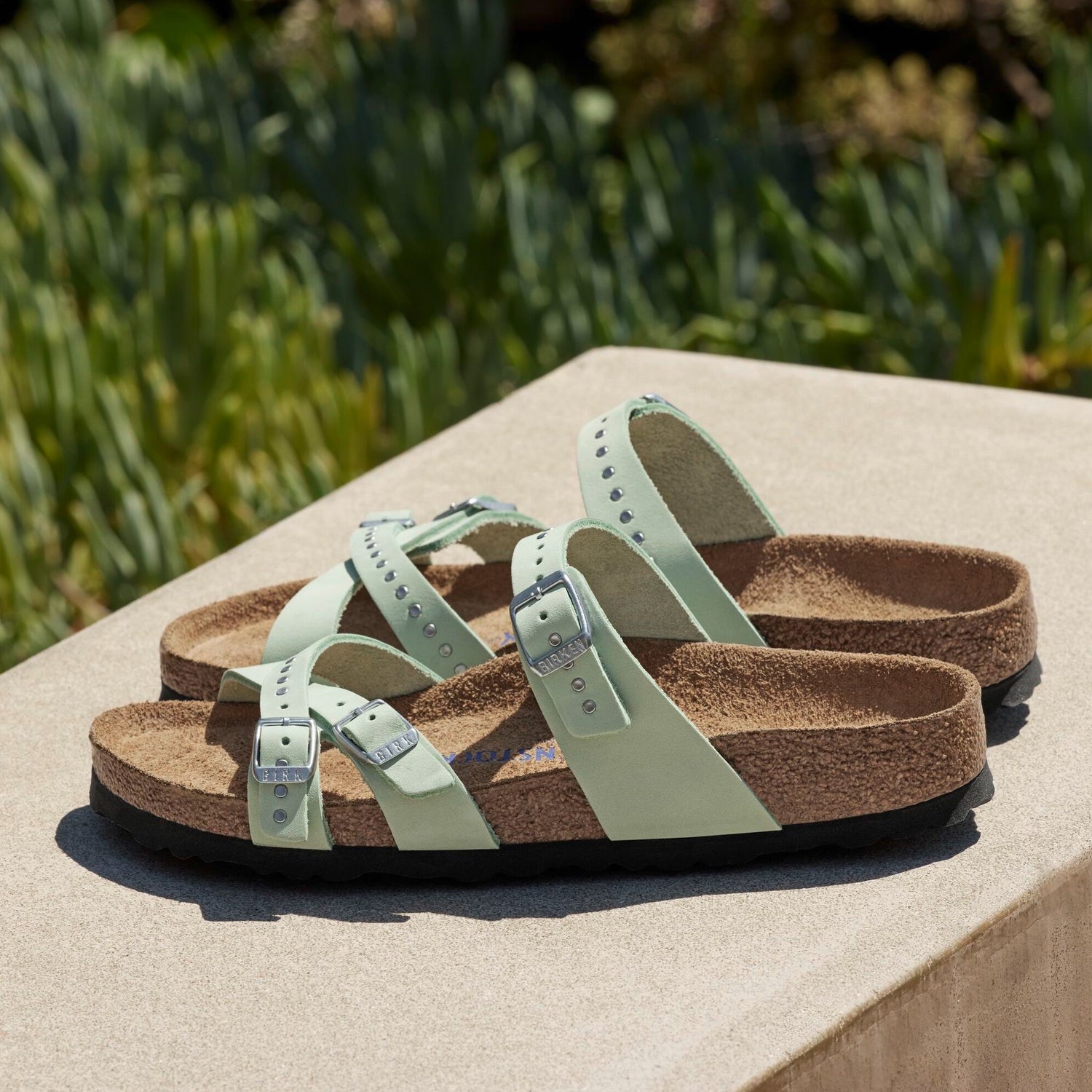 Birkenstock Franca Rivets Soft Footbed matcha nubuck